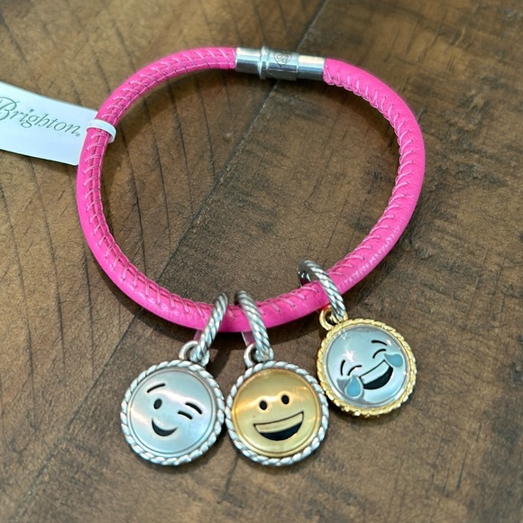Brighton | Jewelry | Pink Brighton Leather Magnetic Closure Bracelet ...